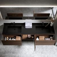 China Modern Style Customized Width Bathroom Furniture Wall Mounted Dresser Integrated Cabinet for sale