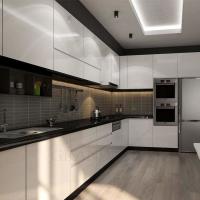 China Melamine Island Kitchen Cabinet Assemble Sink and Drawer Basket for Villa Renovation for sale