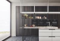 China Melamine Island Kitchen Cabinet Assemble Sink and Drawer Basket for Villa Renovation for sale