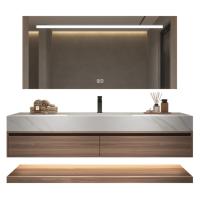 China Customized Made customized order YALIG Wall Mounted Bathroom Cabinet with Sink Vanity for sale
