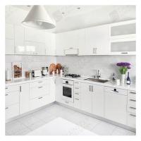 China Drawer Slide Accessories Customization White Lacquer Shaker Style Kitchen Cabinets for sale
