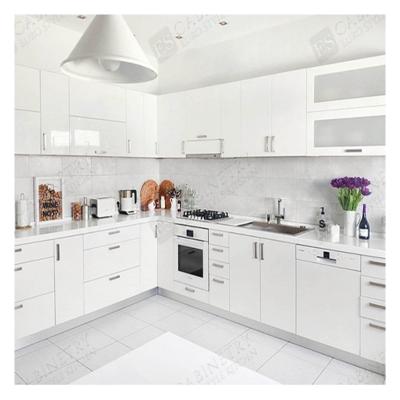 China Drawer Slide Accessories Customization White Lacquer Shaker Style Kitchen Cabinets for sale