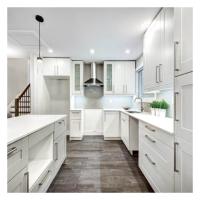 China Drawer Slide Accessories Customization White Lacquer Shaker Style Kitchen Cabinets for sale