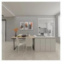 China Modern Kitchen Cabinet with Waterproof Skirting Profiles Baseboard and Black Benchtop for sale