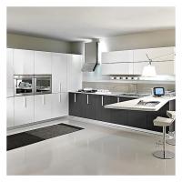 China Modern Shaker Style White Kitchen Cabinets with Ceramic Countertops and Veneer Finish for sale