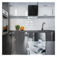 China Solid Wood Kitchen Cabinets with Kitchen Island Design in Modern Romantic Minimalist Style for sale