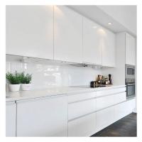 China Particleboard Door Material Modern White Glossy Acrylic Kitchen Cabinets for Apartment for sale