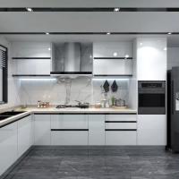 China Waterproof Fireproof/Durable Modern PVC Kitchen Cabinet Set with Sink Accessories for sale