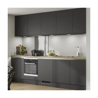 China Quartz Stone Countertop Solid Wood Matte Lacquer Kitchen Cabinets with Oven and Stove for sale