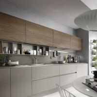 China Quartz Stone Countertop Solid Wood Matte Lacquer Kitchen Cabinets with Oven and Stove for sale