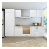 China Small Kitchen Modular Cabinets in Light Glossy Lacquer Finish and Customized Ral Color for sale