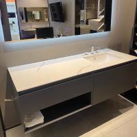 China Modern CAD/3D Design Wall Mounted Double Sink Bathroom Vanities for American Style for sale