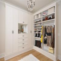 China Specific Wardrobe YALIG White Walk-in Closet Luxury Wardrobe with Drawers and Pants Rack for sale