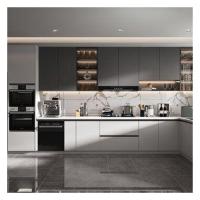 China Customized Ral Color Chart Kitchen Cabinets Stylish Glossy White Solid Wood Cabinets for sale