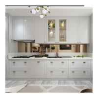 China Ready Made Kitchen Furniture Modern MDF Design with Adjustable Wall Hanging Cabinet for sale