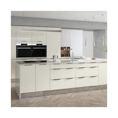 China Direct Supply Modern Style Customized Smart Waterproof Luxury Lacquer Kitchen Cabinet for sale