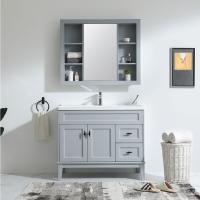 China High End Custom Waterproof Bathroom Vanity with Sink and Door Finish in PVC/Lacquer for sale