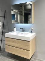 China High End Custom Waterproof Bathroom Vanity with Sink and Door Finish in PVC/Lacquer for sale