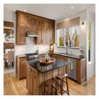 China CAD/3D Freely Rustic Solid Wood Shaker Style Kitchen Cabinets with Kitchen Island Designs for sale
