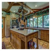 China CAD/3D Freely Rustic Solid Wood Shaker Style Kitchen Cabinets with Kitchen Island Designs for sale