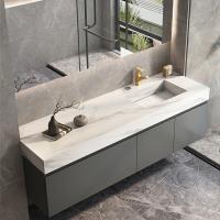 China Euro Style Furniture Wall Hung Double Sink Bathroom Vanity Cabinet for Customized Made for sale
