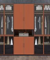 China Modern Style Customized Wooden Wardrobe Cabinet Closet with PANEL Wood Style by YALIG for sale