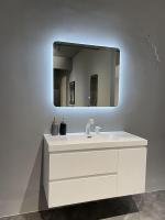 China Wall Mounted Bathroom Vanity With Sink Novel Style Luxury Modern Solid Wood Euro Style for sale
