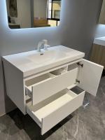 China Wall Mounted Bathroom Vanity With Sink Novel Style Luxury Modern Solid Wood Euro Style for sale