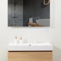 China Top- Euro Style Bathroom Vanity with Quartz Stone Countertop and Particleboard Carcase for sale