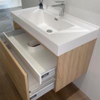 China Top- Euro Style Bathroom Vanity with Quartz Stone Countertop and Particleboard Carcase for sale