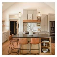 China Modern Style Warm Colour Solid Wood Kitchen Cabinets with Classic Shaker Style Design for sale