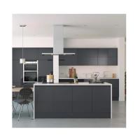 China Modern Luxury Solid Wooden Kitchen Cabinets with Fireproof Design and HDF Door Material for sale
