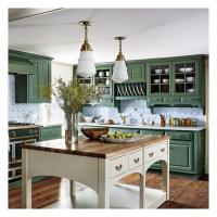 China Modern Style Warm Colour Solid Wood Kitchen Cabinets with Classic Shaker Style Design for sale