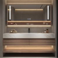 China Bathroom Vanities Modern Style Mirrored Cabinets for Customized Width Bathroom Cabinet for sale