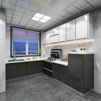 China Customized Luxury Modern Kitchen Cabinets with Easy Installation and Lacquer Painting for sale
