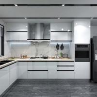China Flat Edge Countertop Edging and Sink Included in our Modern Design Kitchen Cabinet Set for sale