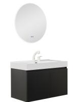 China Quartz Stone Countertop Waterproof Wall Wood Bathroom Vanity for End Bathroom Designs for sale