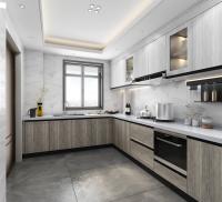 China Modern Design Waterproof Kitchen Cabinet Made of Solid Wood for Custom Home Furniture for sale