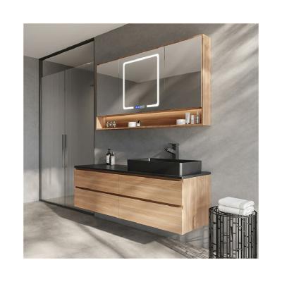 China Rectangle Customized Size Apartment Modern Style Bathroom Vanity Set Customized Order for sale