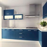 China Quartz Stone Countertop Complete Set Kitchen Wall Cupboard with Veneer/Lacquer Finish for sale