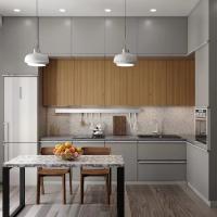 China YALIG Modern Cucina's Complete Gray Glossy Lacquer Modular Kitchen Cabinet in Vietnam for sale