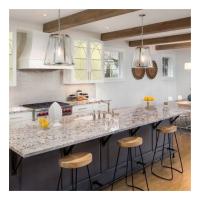 China Modern Style Shaker Solid Wood Cabinets with White Lacquer Finish and Glass Top Design for sale