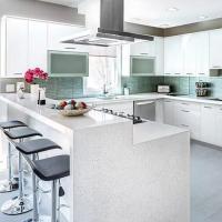 China Customized Melamine Finish Kitchen Cabinet Furniture in White Style for Modern Design for sale