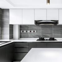 China Highly ODM/OEM Contemporary L Shaped White Kitchen Cabinets with Modular Cabinet Type for sale