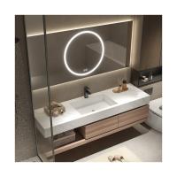 China Modern Design Mirrored Cabinets for Customized Size Hotel Wooden Bathroom Vanity for sale