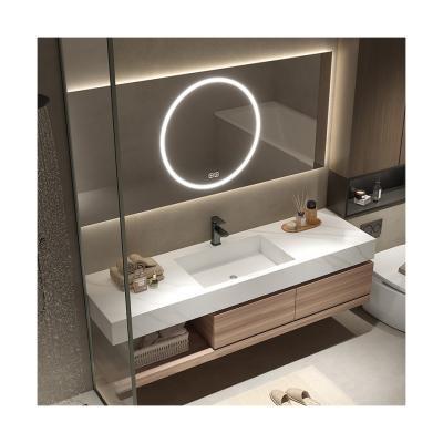 China Modern Design Mirrored Cabinets for Customized Size Hotel Wooden Bathroom Vanity for sale