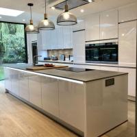 China Customized Veneer Color Acrylic Board Roller Shutter Kitchen Cabinet for Light Box Kitchen for sale