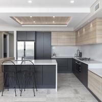 China Mdf Boards For Indonesia Free Standing Set Modern Standard Kitchen Cabinet Furniture for sale