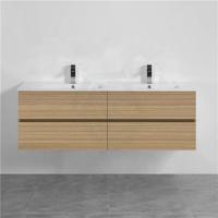 China Wood Veneer Vanity with Mirror and Basin The Perfect Addition to Apartment Bathrooms for sale