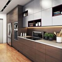 China YALIG Wooden Kitchen Cabinet Sets with Waterproof Fireproof Advantage and Blum Hardware for sale